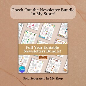 August Newsletter Template, Editable Newsletter, Monthly Newsletter ...