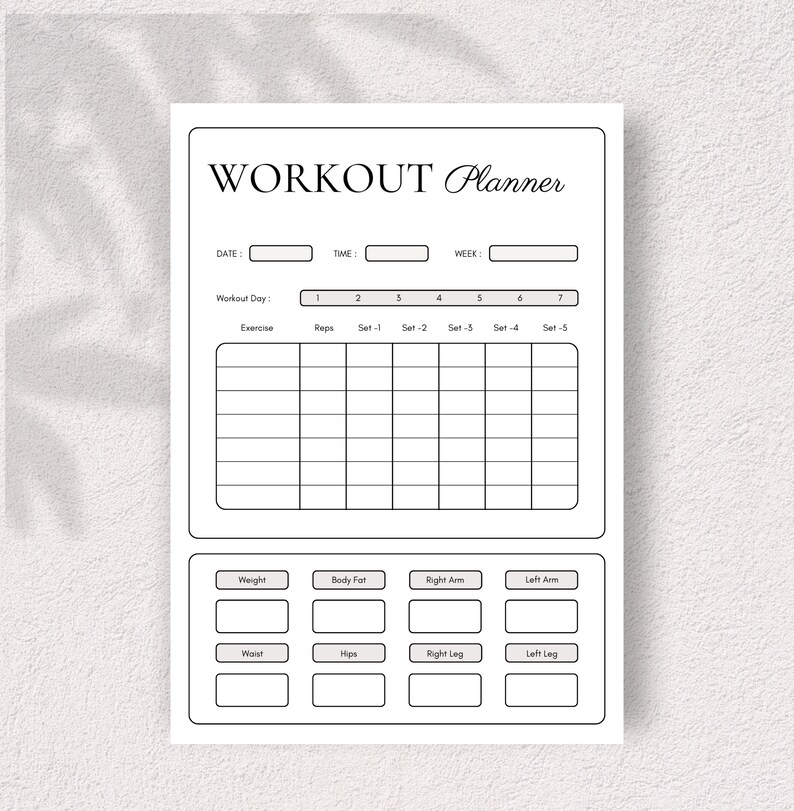 Fitness Planner | Workout Planner | Workout Tracker | Meal Planner ...