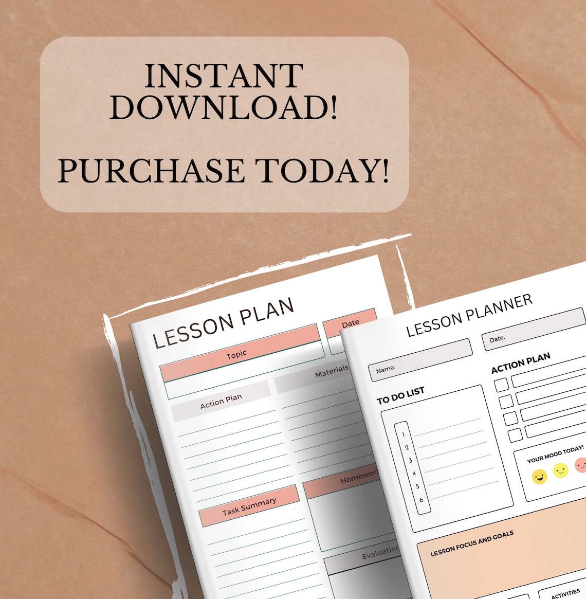 Lesson Plan Template, Lesson Planner Printable, Homeschool Teacher ...