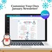 January Newsletter Template, Editable Newsletter, Monthly Newsletter ...