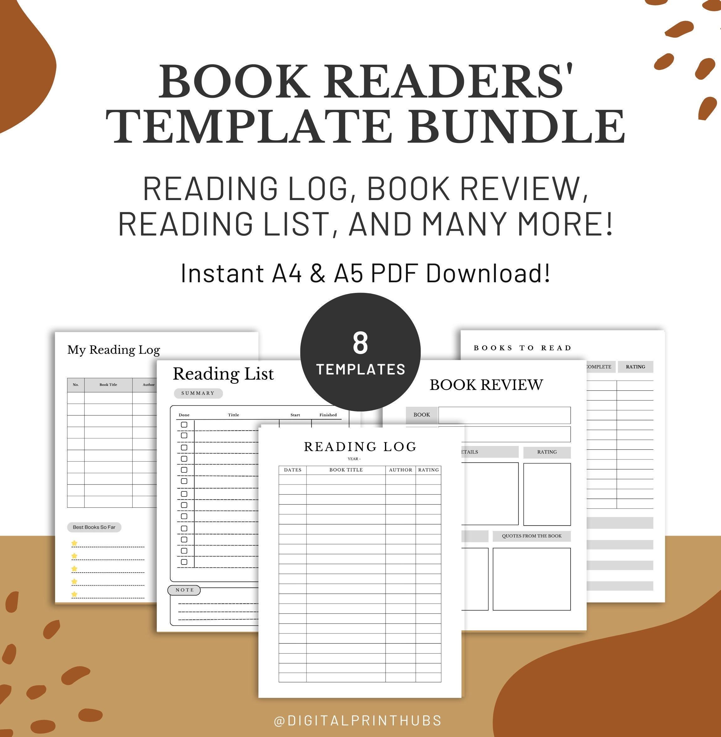 2025 Reading Bucket List, Digital Reading Planner, Reading Tracker ...