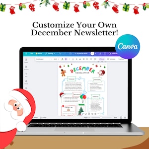 December Newsletter Template, Editable Newsletter, Monthly Newsletter ...