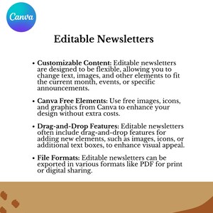 March Newsletter Template, Editable Newsletter, Monthly Newsletter ...
