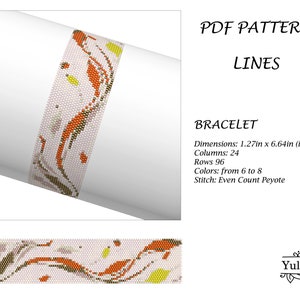 Sakura Peyote Bracelet Pattern, Floral Peyote Bracelet, Beaded Bracelet ...