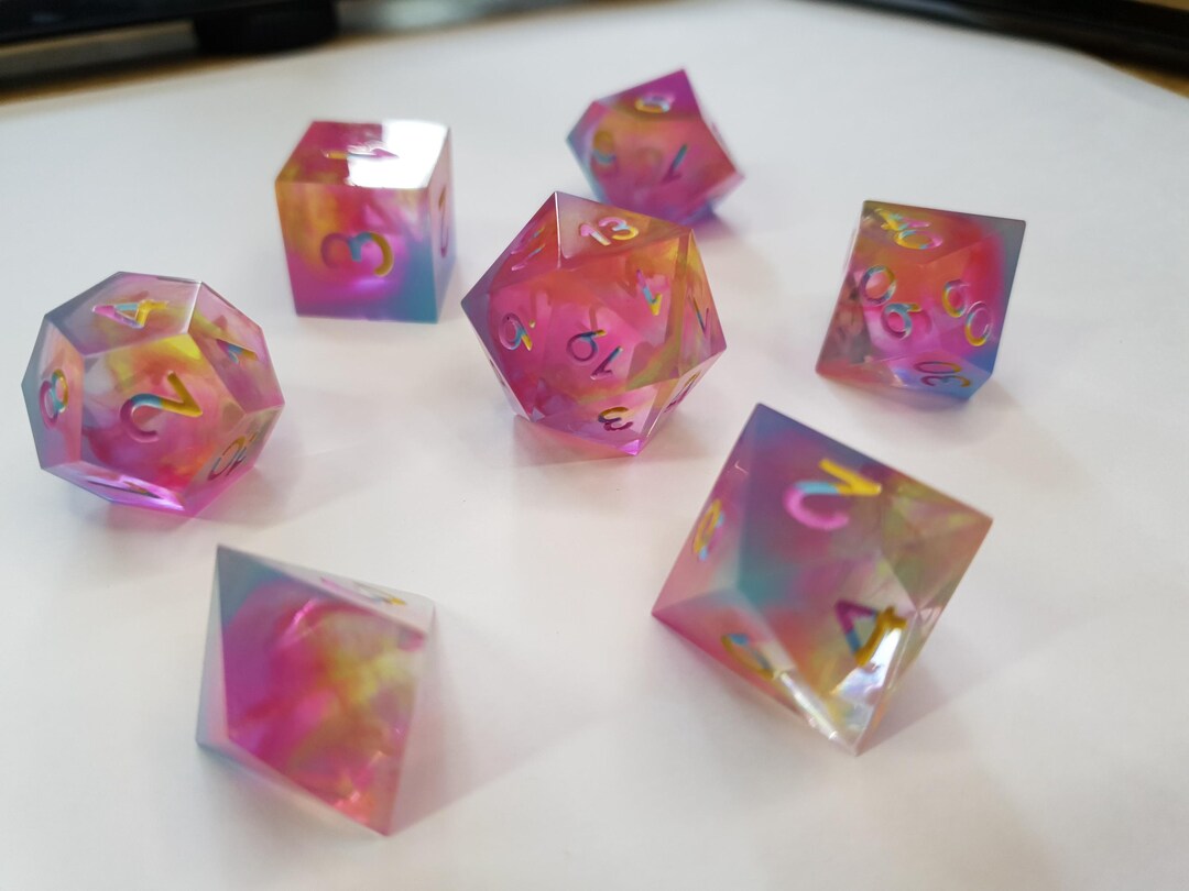 Pastel Rainbow Dice Set - Etsy