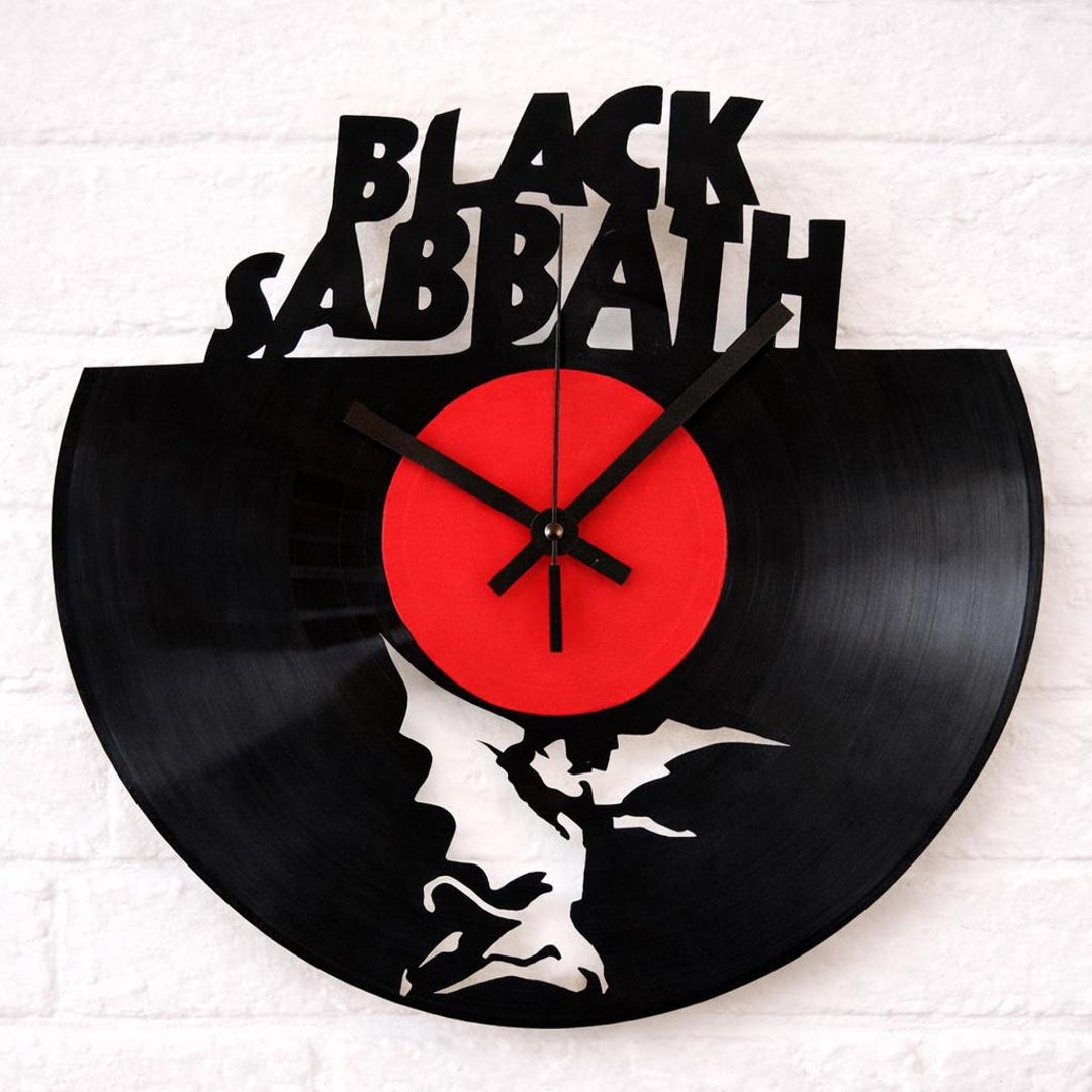 Black Sabbath LP Clock – Vinyl Wall Clock 30cm – Unique Handmade Music ...