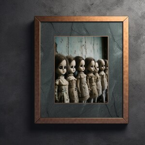 Halloween Printable Digital Wall Art Set of 5 Horror Dolls. Scary ...