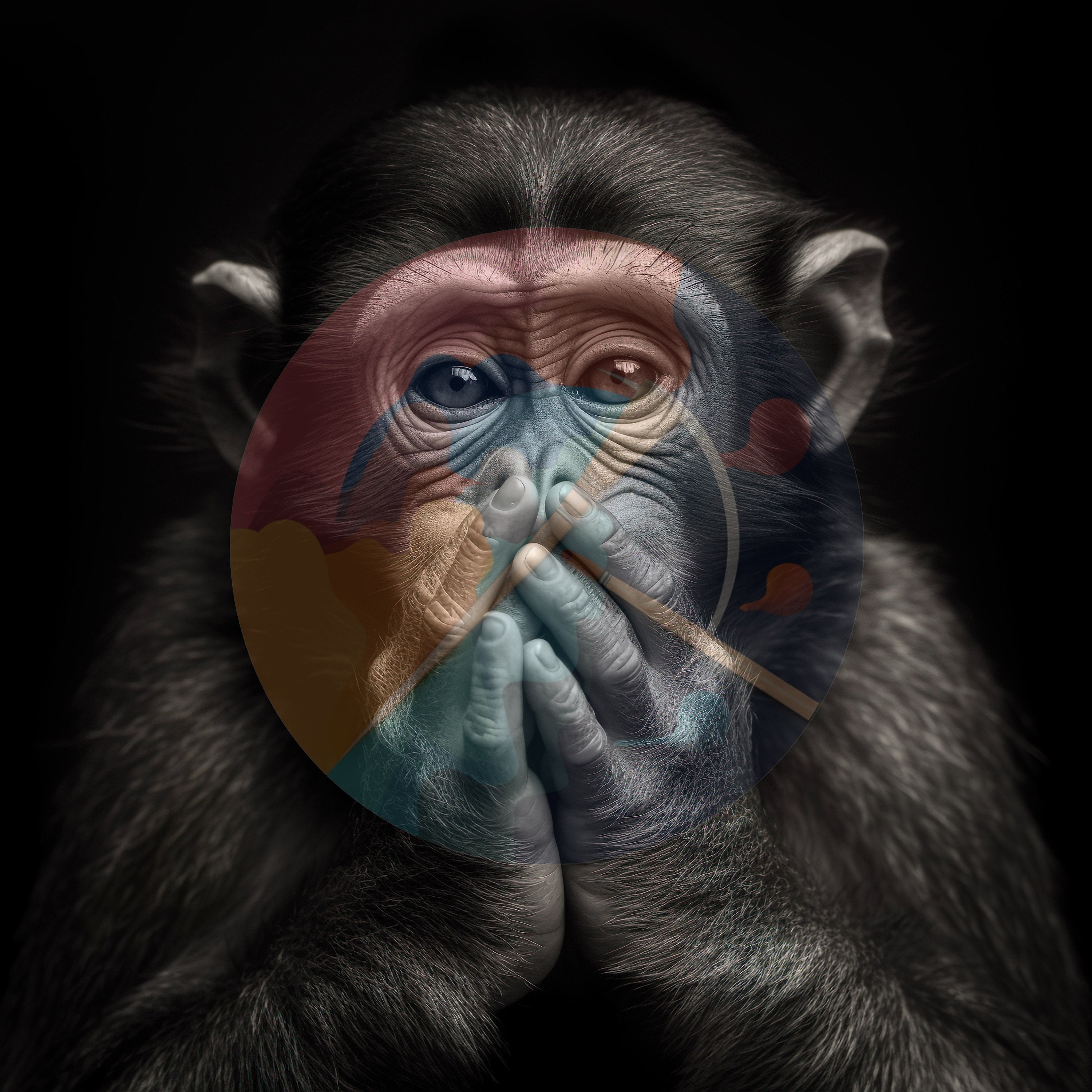 Printable Digital Wall Art Set, 3 Wise Monkeys. Downloadable Art. Don't ...