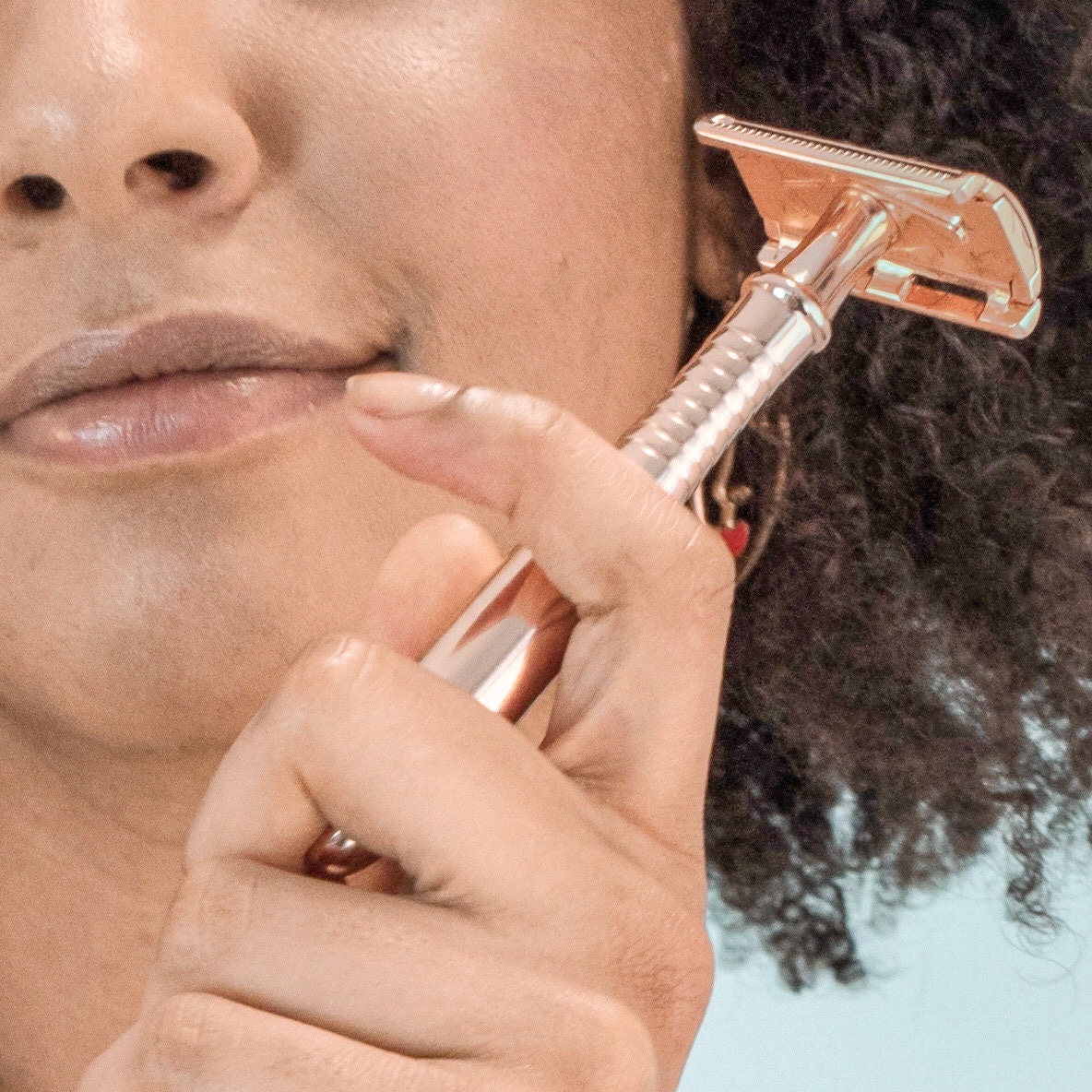 LYLA Rose Gold Safety Razor With 5 Razor Blades Eco Friendly - Etsy