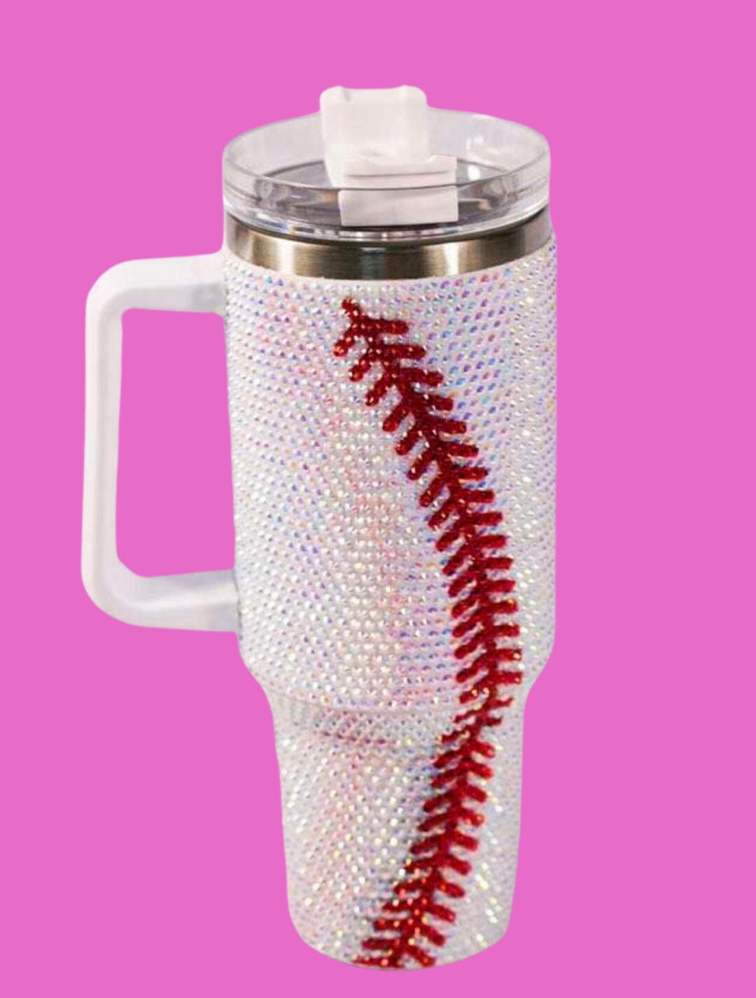Blinged Out Baseball Stanley Inspired Tumbler - Etsy