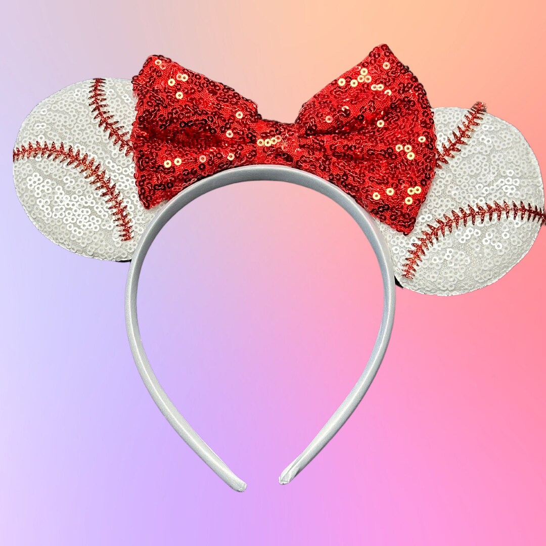 Blinged Disney Mickey Ears Baseball Softball - Etsy