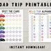 Road Trip Printable, Color Car Counting, Road Trip Alphabet Game ...