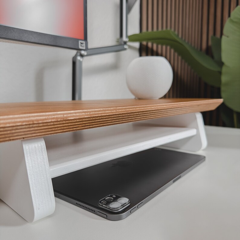 Monitor Stand Riser Ergonomic Monitor Desk Shelf Oak/walnut Wood for ...