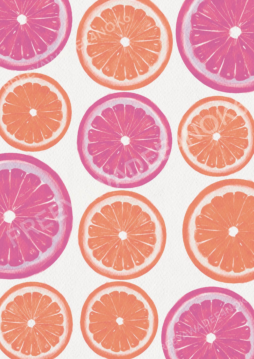Printable Download, “watercolor Pink and Orange”, Poster, Colorful Wall ...