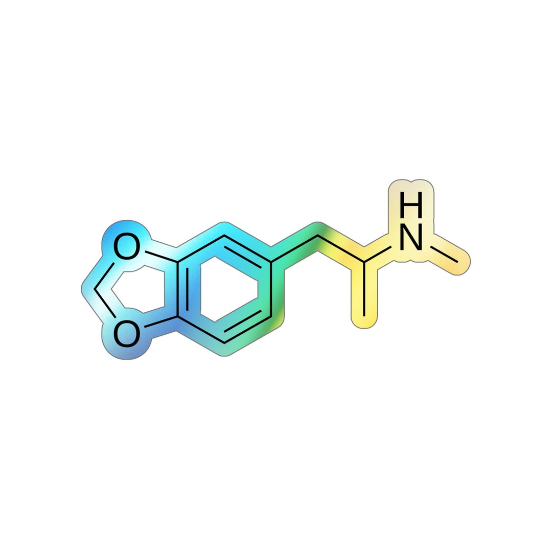 MDMA Sticker MDMA Decal Molecule Holographic Sticker Hologram Sticker ...