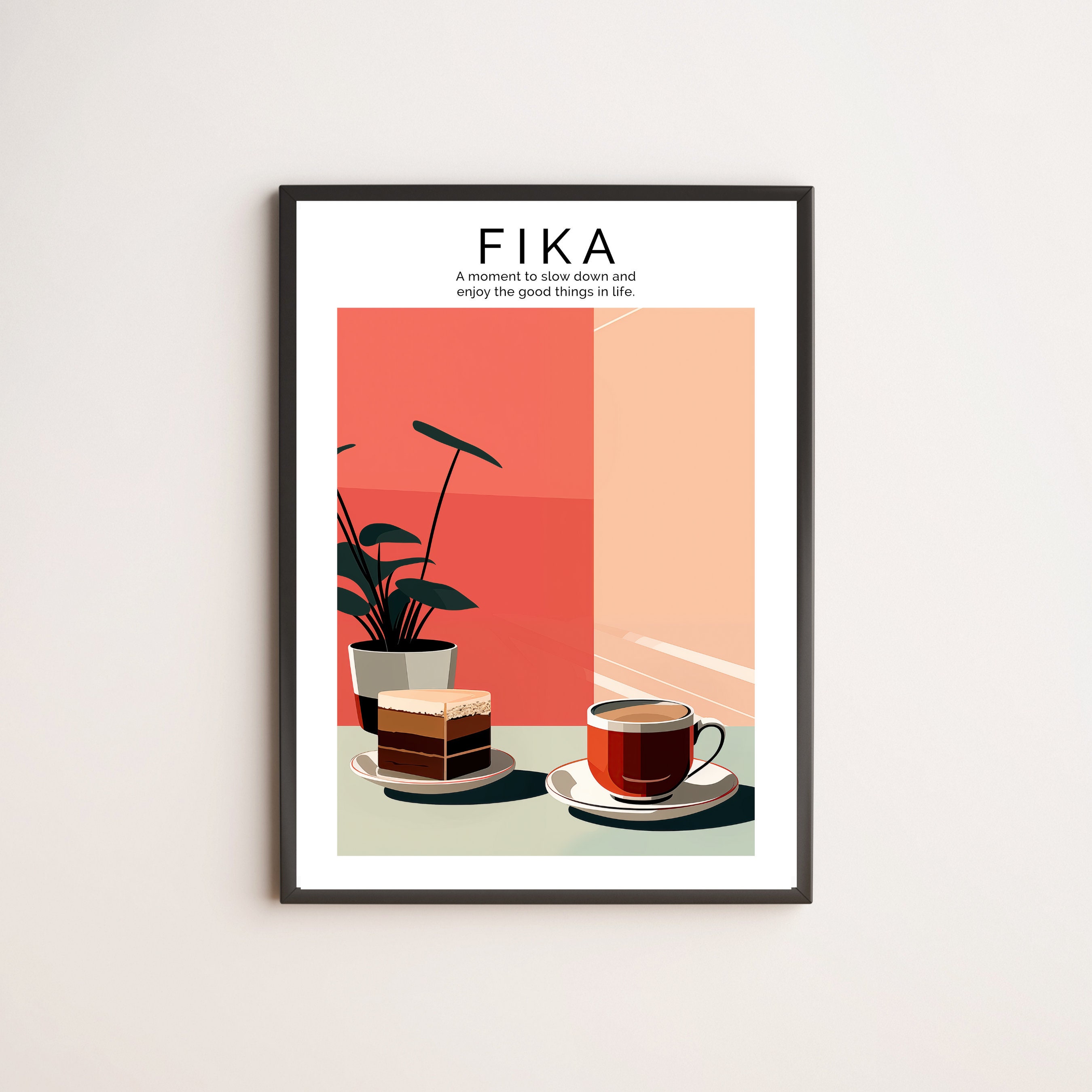 Fika Poster, Fika Print, Fika Art, Fika Wall Art, Sweden Art, Swedish ...
