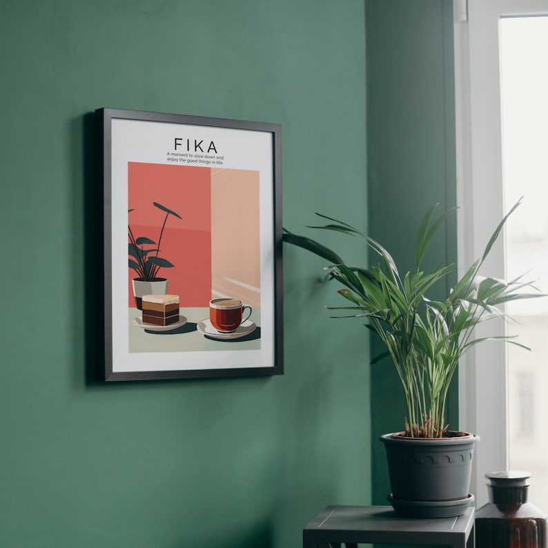 Fika Poster, Fika Print, Fika Art, Fika Wall Art, Sweden Art, Swedish ...