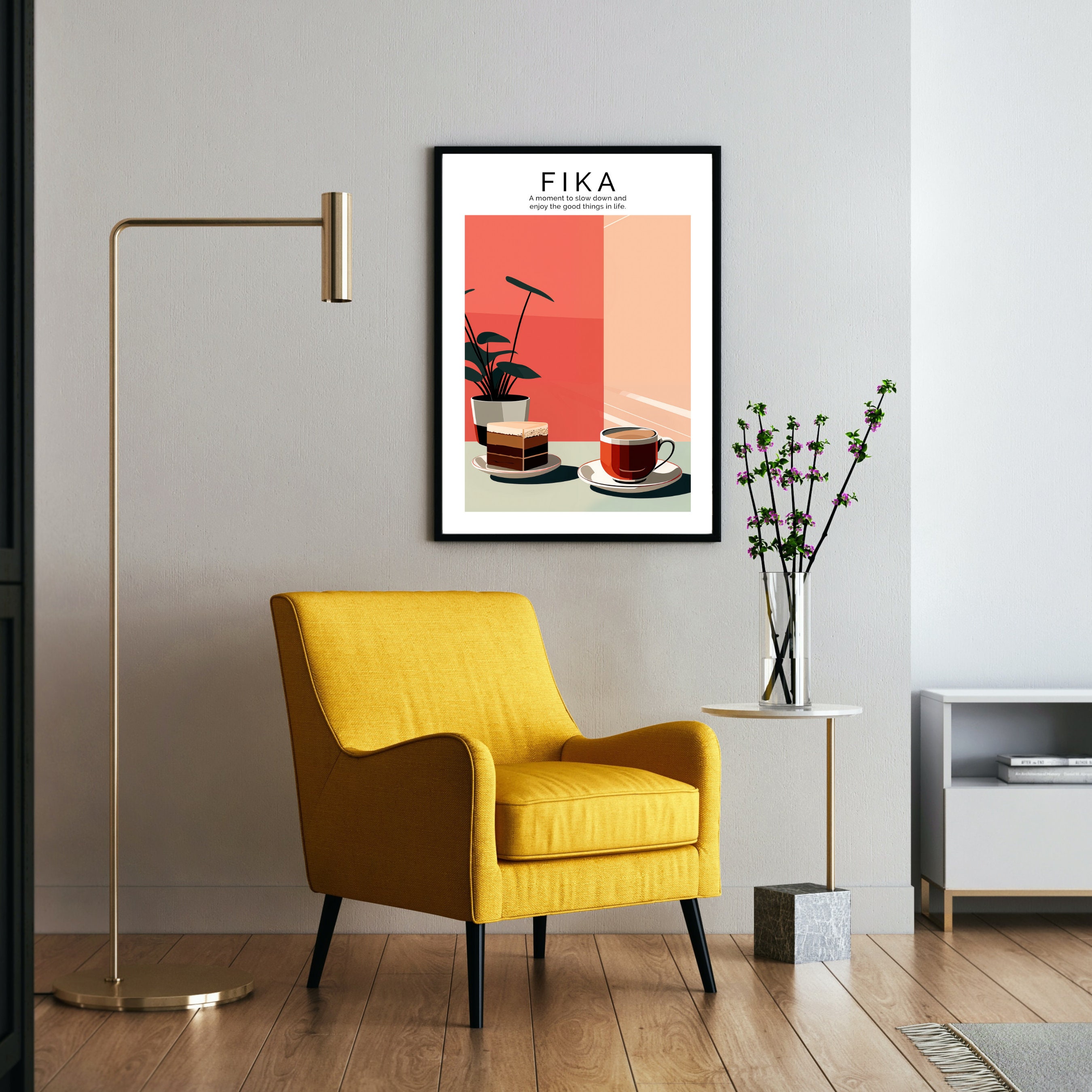 Fika Poster, Fika Print, Fika Art, Fika Wall Art, Sweden Art, Swedish ...