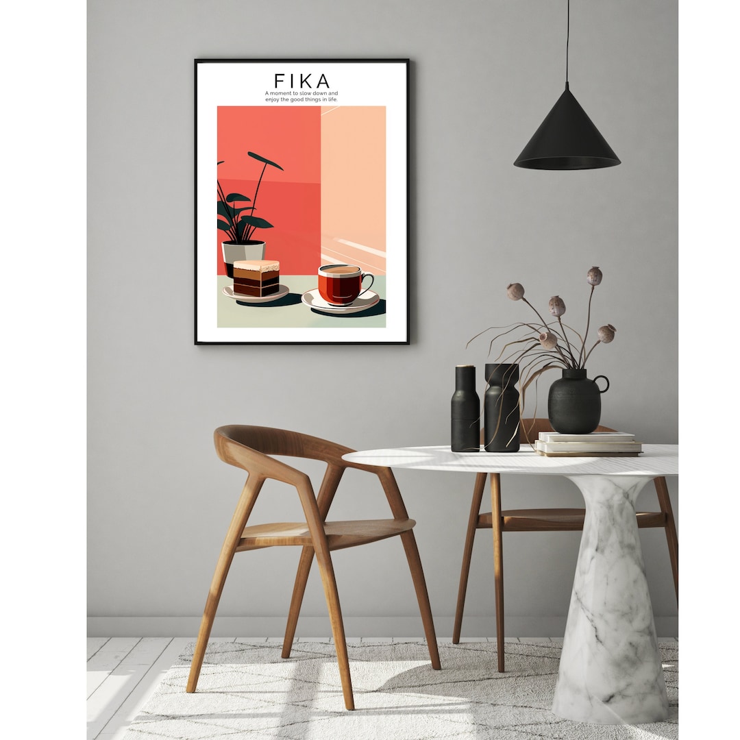 Fika Poster, Fika Print, Fika Art, Fika Wall Art, Sweden Art, Swedish ...