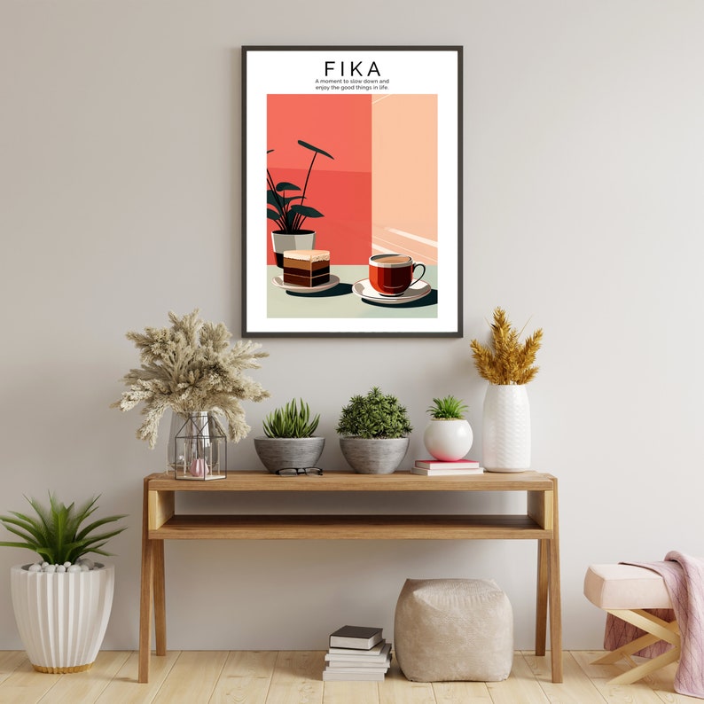 Fika Poster, Fika Print, Fika Art, Fika Wall Art, Sweden Art, Swedish ...