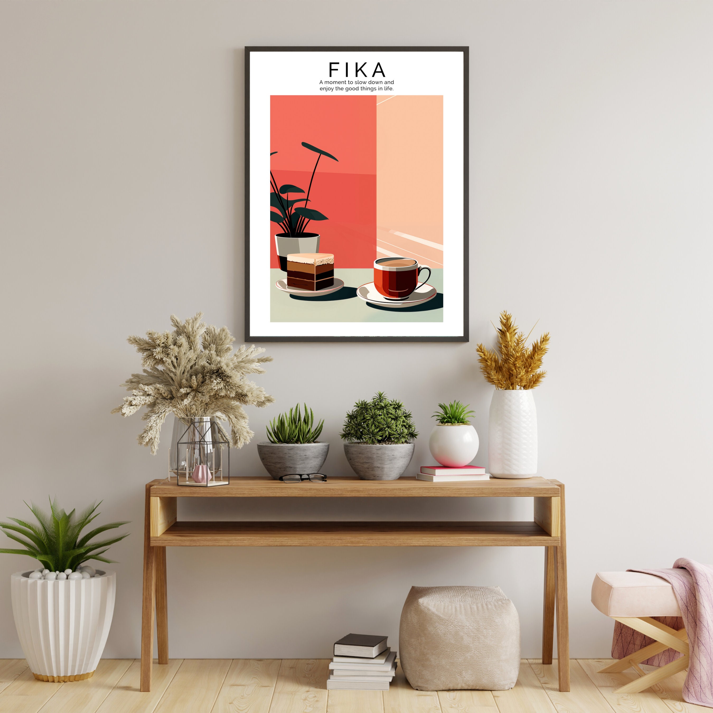 Fika Poster, Fika Print, Fika Art, Fika Wall Art, Sweden Art, Swedish ...