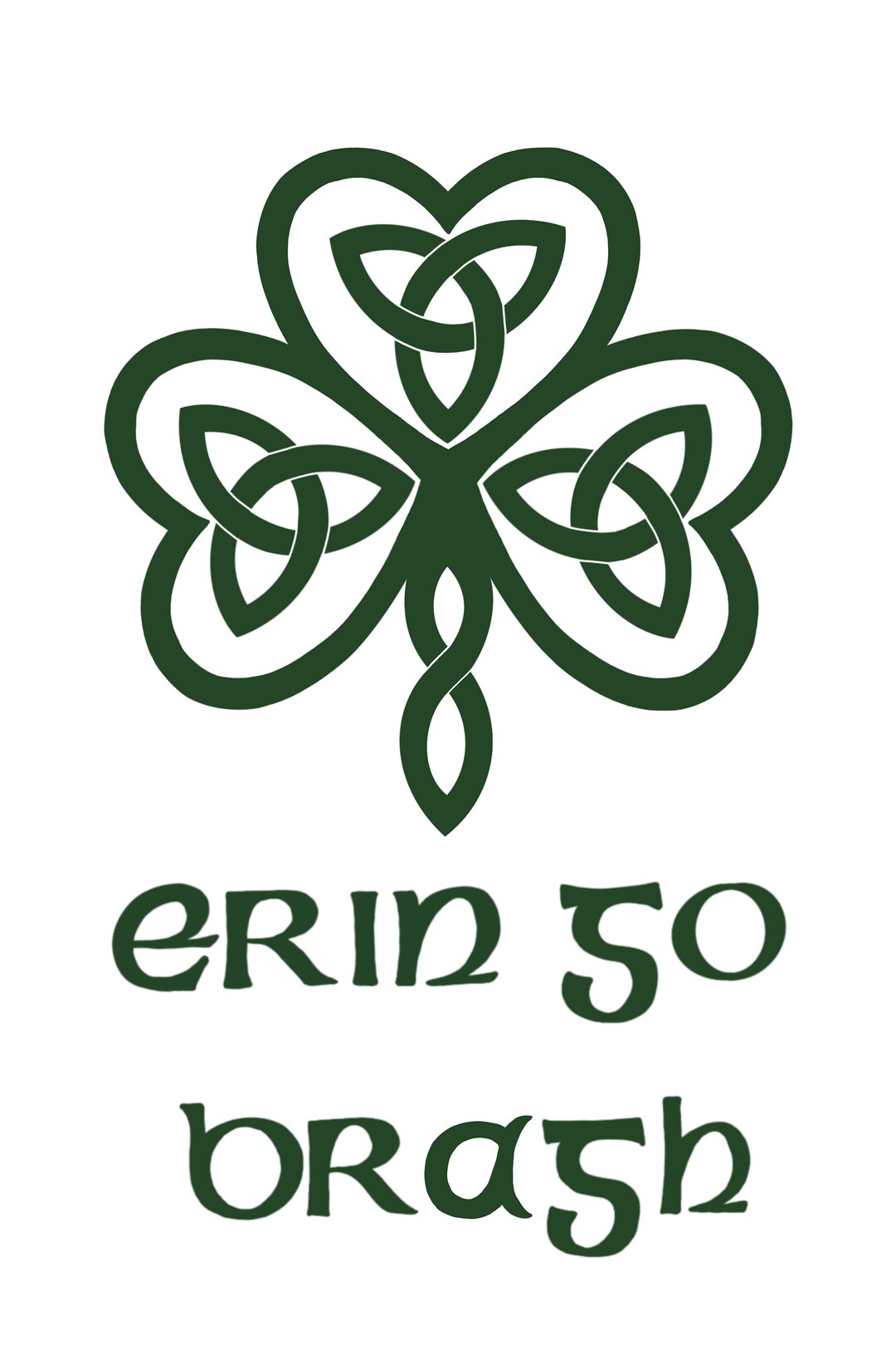 Green and White Celtic Knot Shamrock Erin Go Bragh Sticker Decal - Etsy