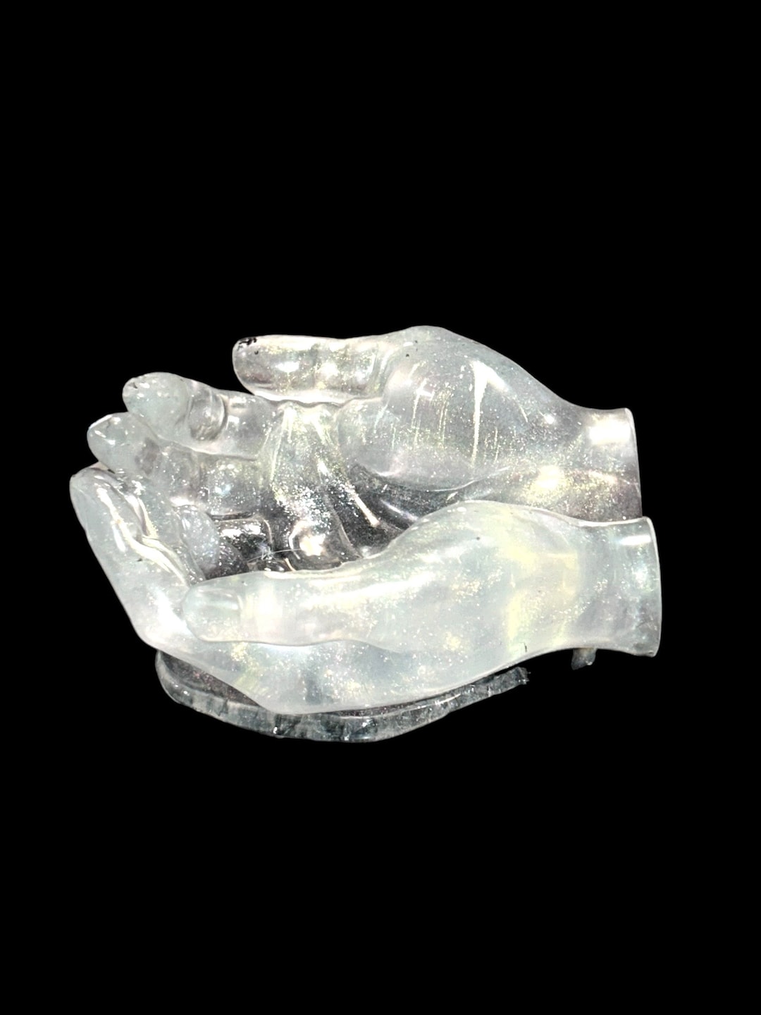 Clear With Black Resin Giving Hands - Etsy