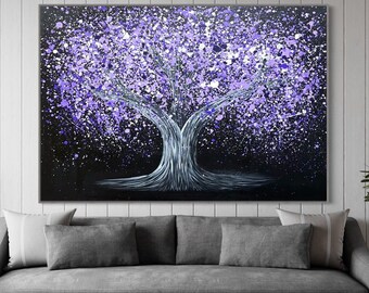 Purple Tree Art - Etsy