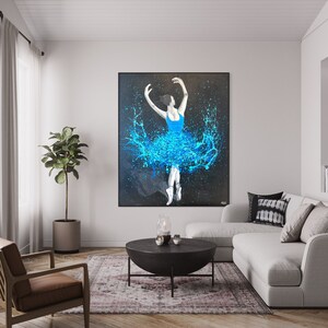 Original Glow in the Dark Dance Art, Unique Canvas Painting, Handmade ...