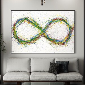 Colorful Abstract INFINITY SYMBOL Wall ART – Ready to Hang & Print on ...
