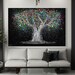 BROWN TREE of Life With Black Background CANVAS Print Art Ready to Hang ...