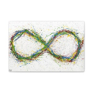 Colorful Abstract INFINITY SYMBOL Wall ART – Ready to Hang & Print on ...