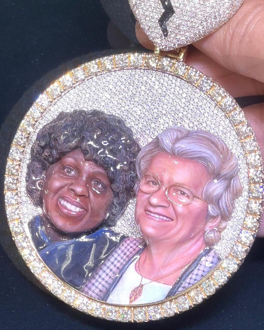 Men's Iced Out VVS Memory Pendant, VVS Moissanite 3D Memory Charm ...