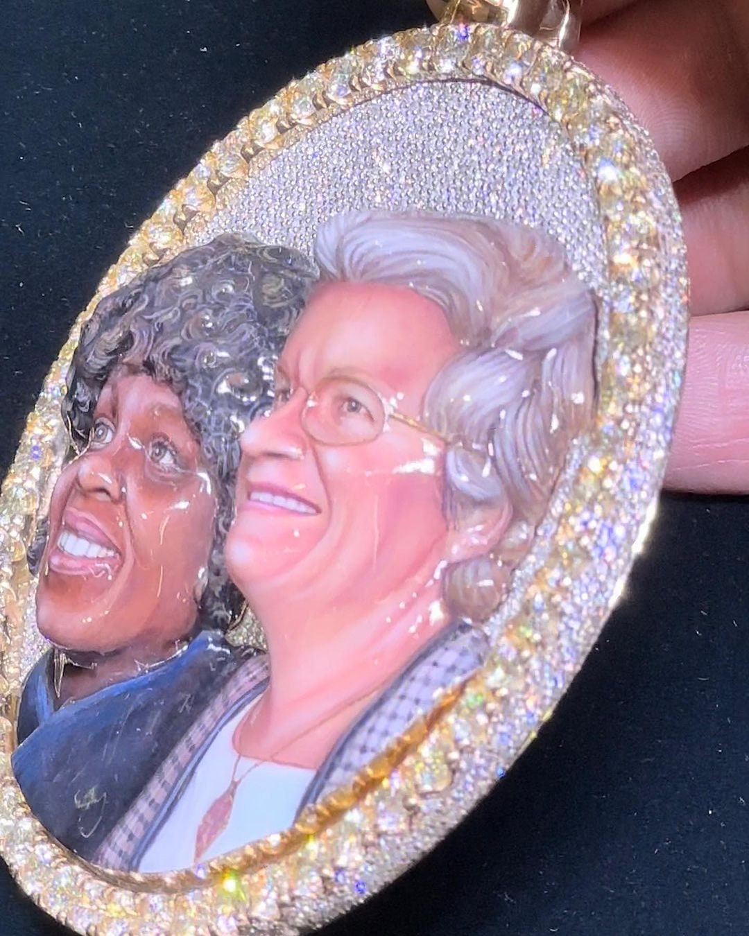 Men's Iced Out VVS Memory Pendant, VVS Moissanite 3D Memory Charm ...