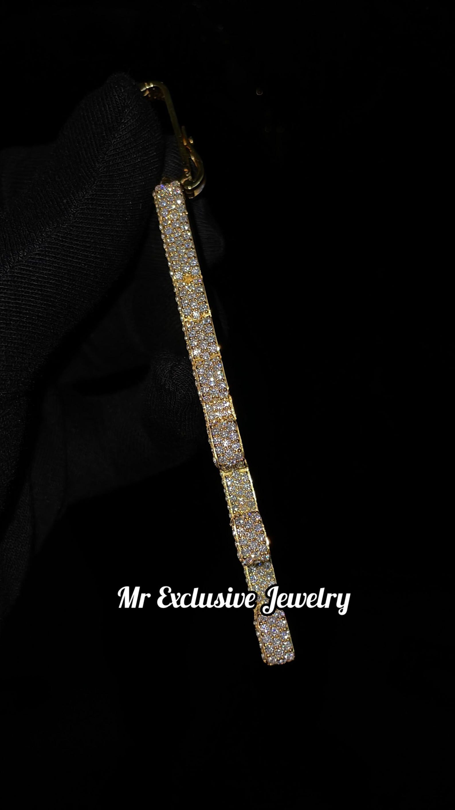 Emerald Cut VVS1 Moissanite Layered Letter "gbell" Pendant, Iced Out ...