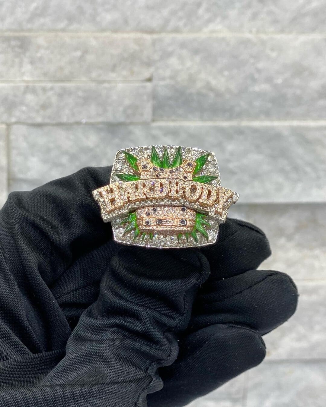 Ice Out VVS Diamond Men's Initial Logo Letter Name Ring Hip Hop Custom ...