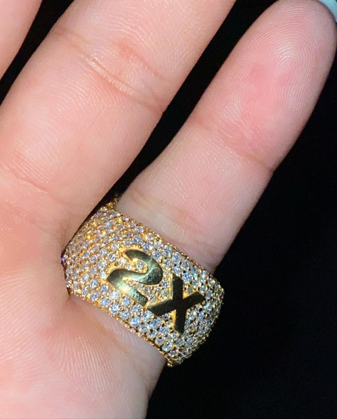 Men's Iced Out Champion Ring, Real VVS Diamond Hip Hop Ring, Custom ...