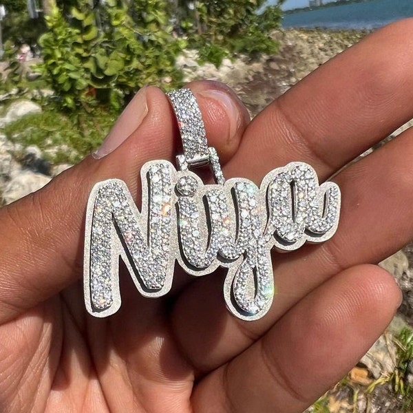 Iced Out Name Necklace - Etsy