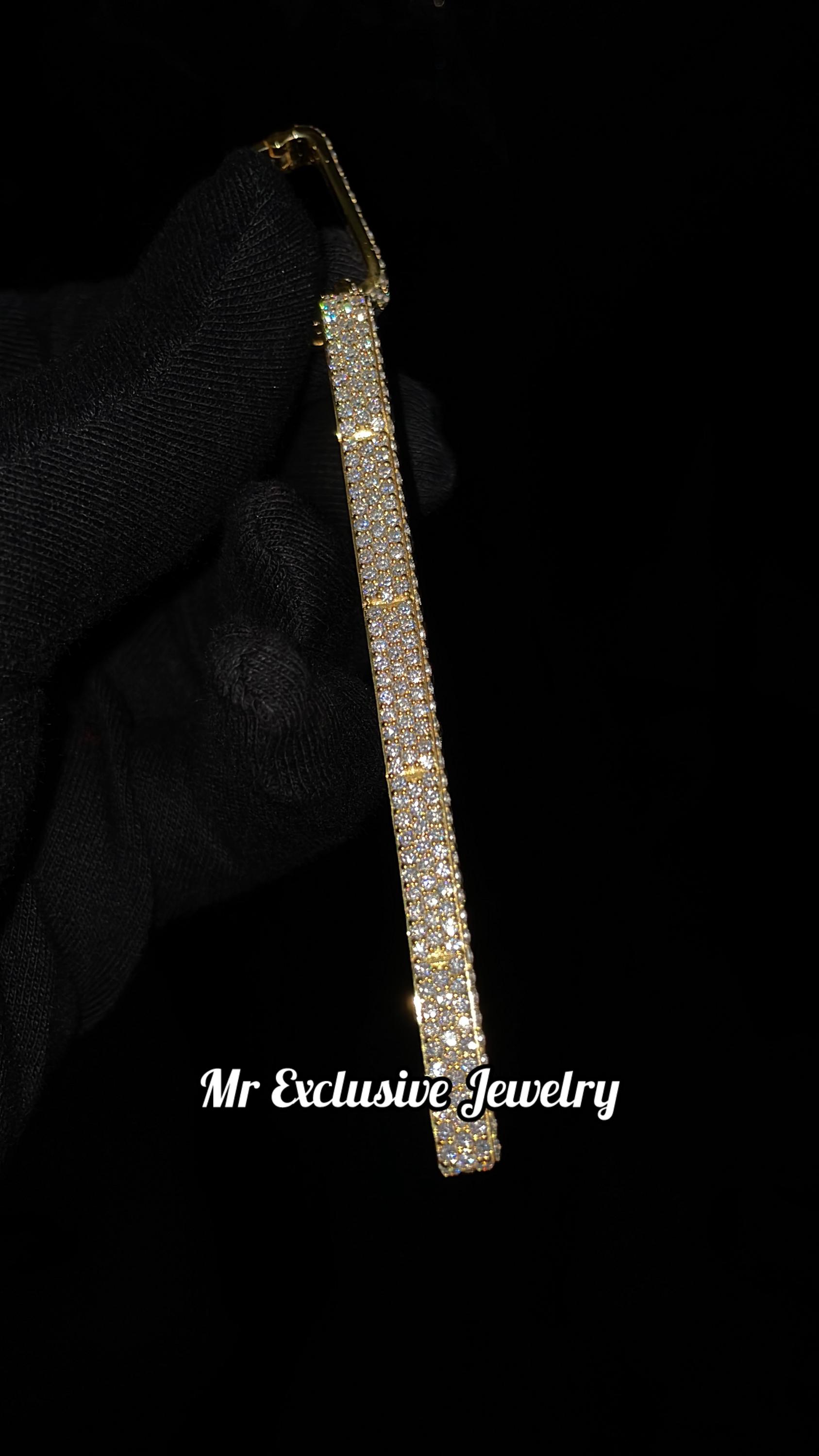 Emerald Cut VVS1 Moissanite Layered Letter "gbell" Pendant, Iced Out ...