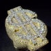 Men's Iced Out Dollar Sign Money Moissanite Ring 925 Silver VVS Diamond ...