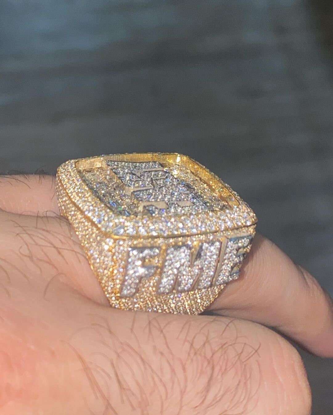 Rapper Men Champion Ring Hip Hop Customize Trendy Design Silver Ring ...