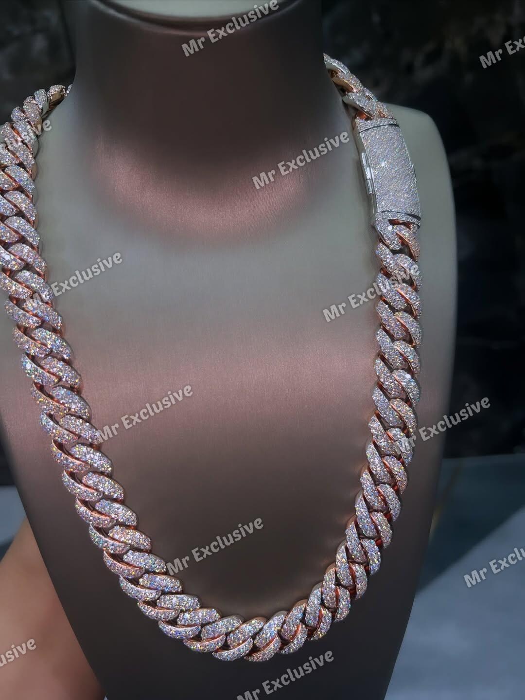 16mm Real VVS1 Lab Diamond Cuban Link Chain Hip Hop Chain, VVS Diamond ...