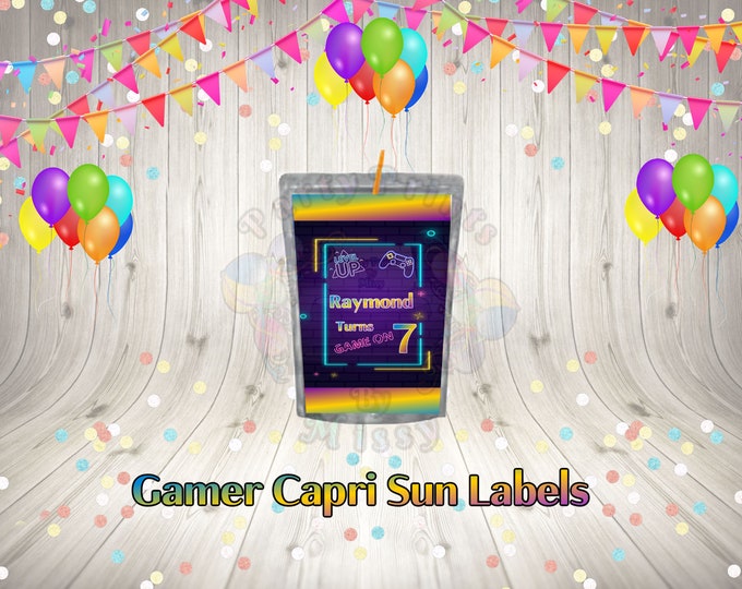 Gamer Capri Sun Labels Digital File Only!!! - Etsy