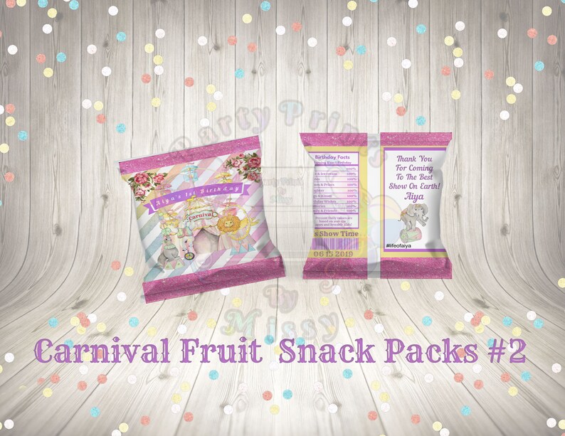 Carnival Fruit Snack Packs #2 Digital File Only!!! - Etsy