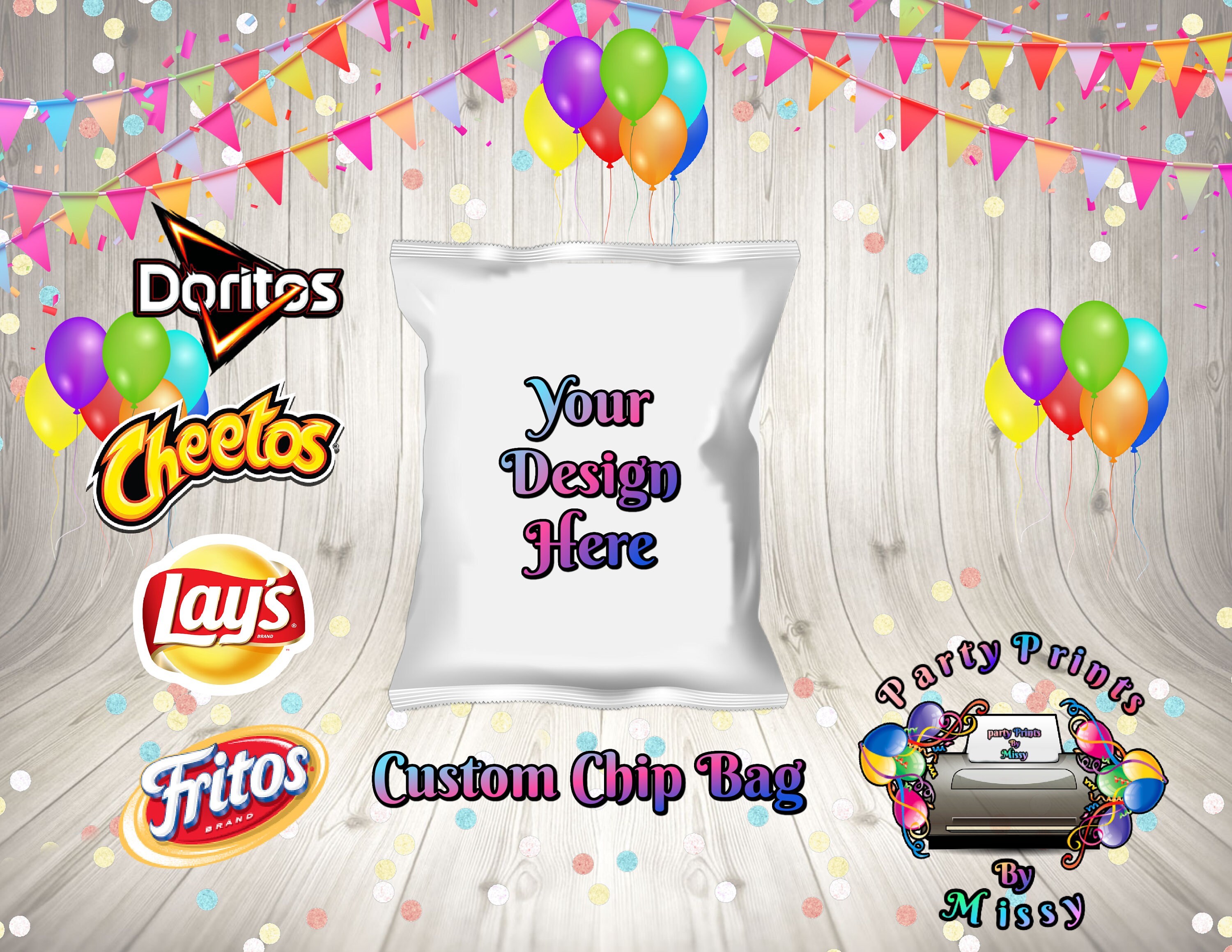 Custom Party Packs Order Digital File Only - Etsy