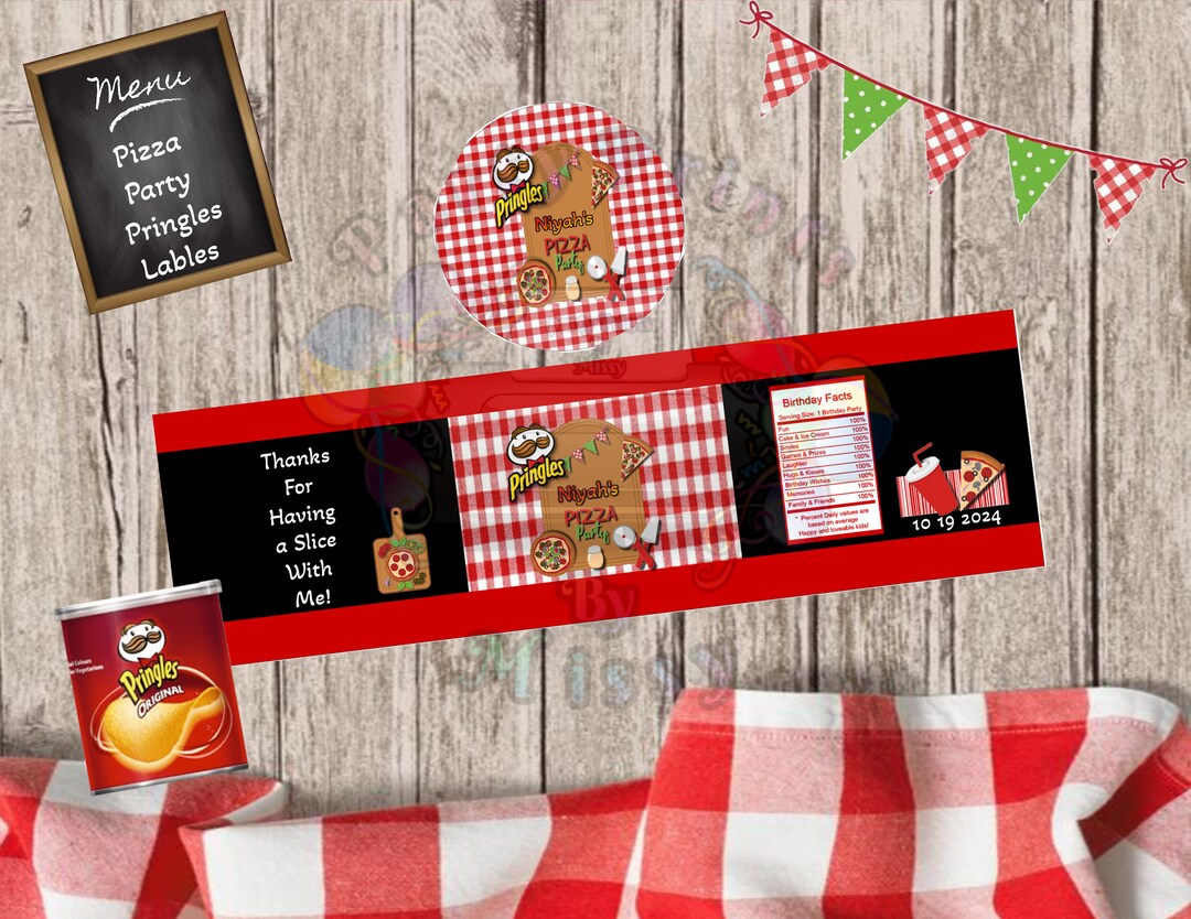 Pizza Party Pringles Labels Digital File Only!!! - Etsy