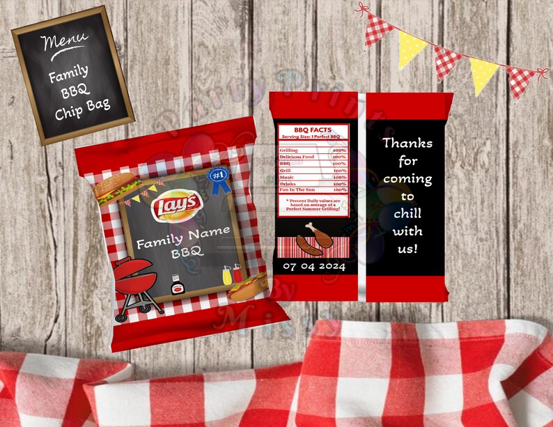 Family BBQ Chip Bags Digital File Only!!! - Etsy