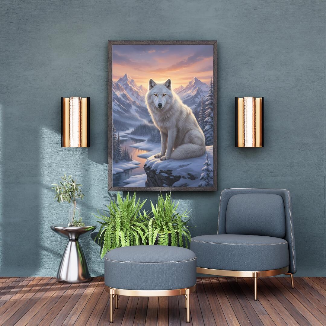 Wolf Picture Wall Art Print, Bedroom, Living Room Home Decor (digital ...