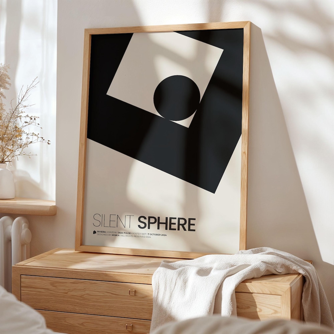 Minimalist Poster "silent Sphere" - Geometric Abstract Art - Etsy