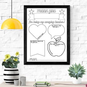 Printable Teacher Appreciation Gift End of Year Thank You Colouring ...